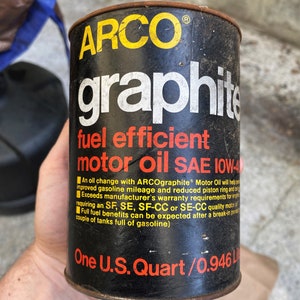 1970s ARCO Graphite Motor Oil 1 Quart Motor Oil Can Empty - Etsy