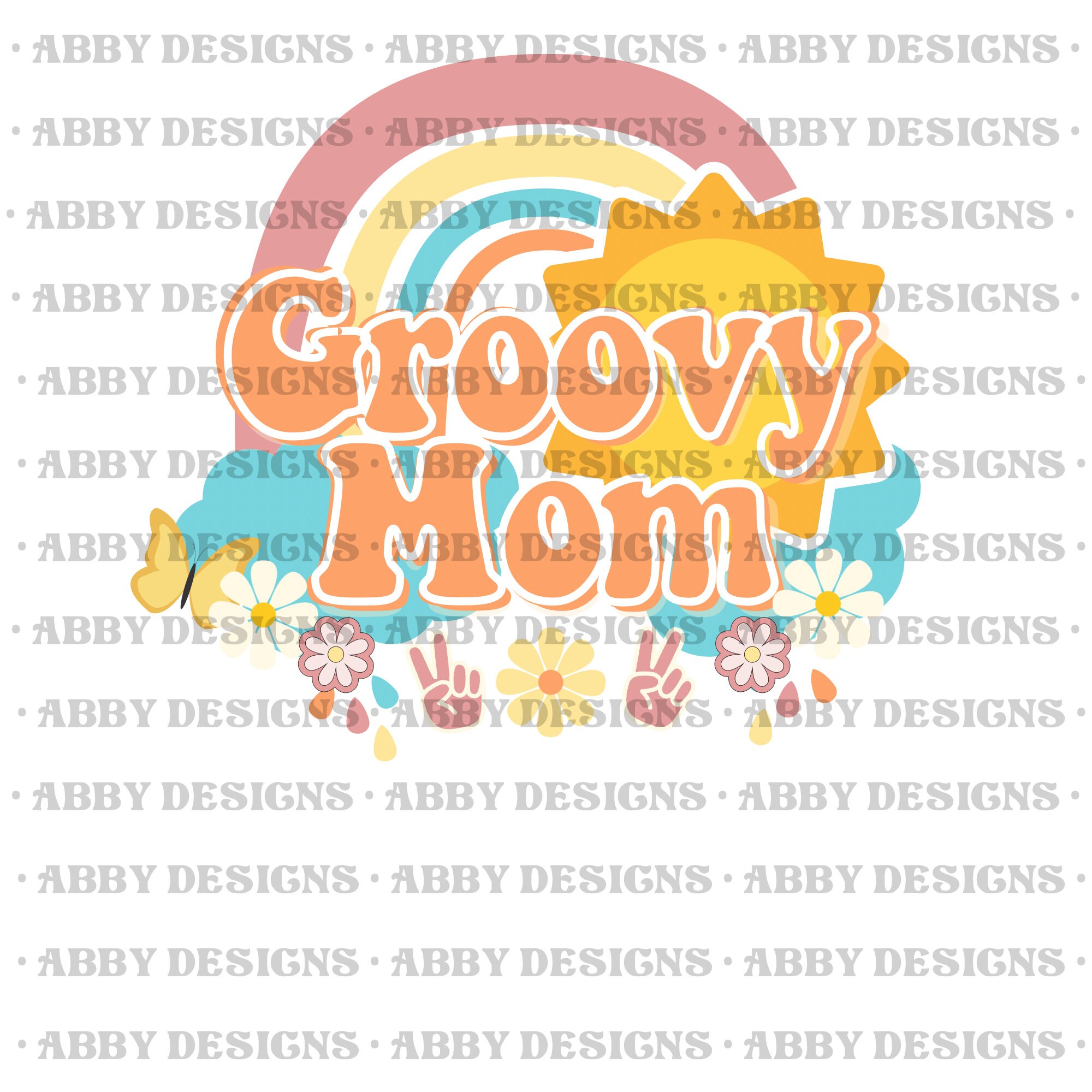 Groovy Mom PNG, Groovy Baby PNG, Design File for Print, Digital File - Etsy