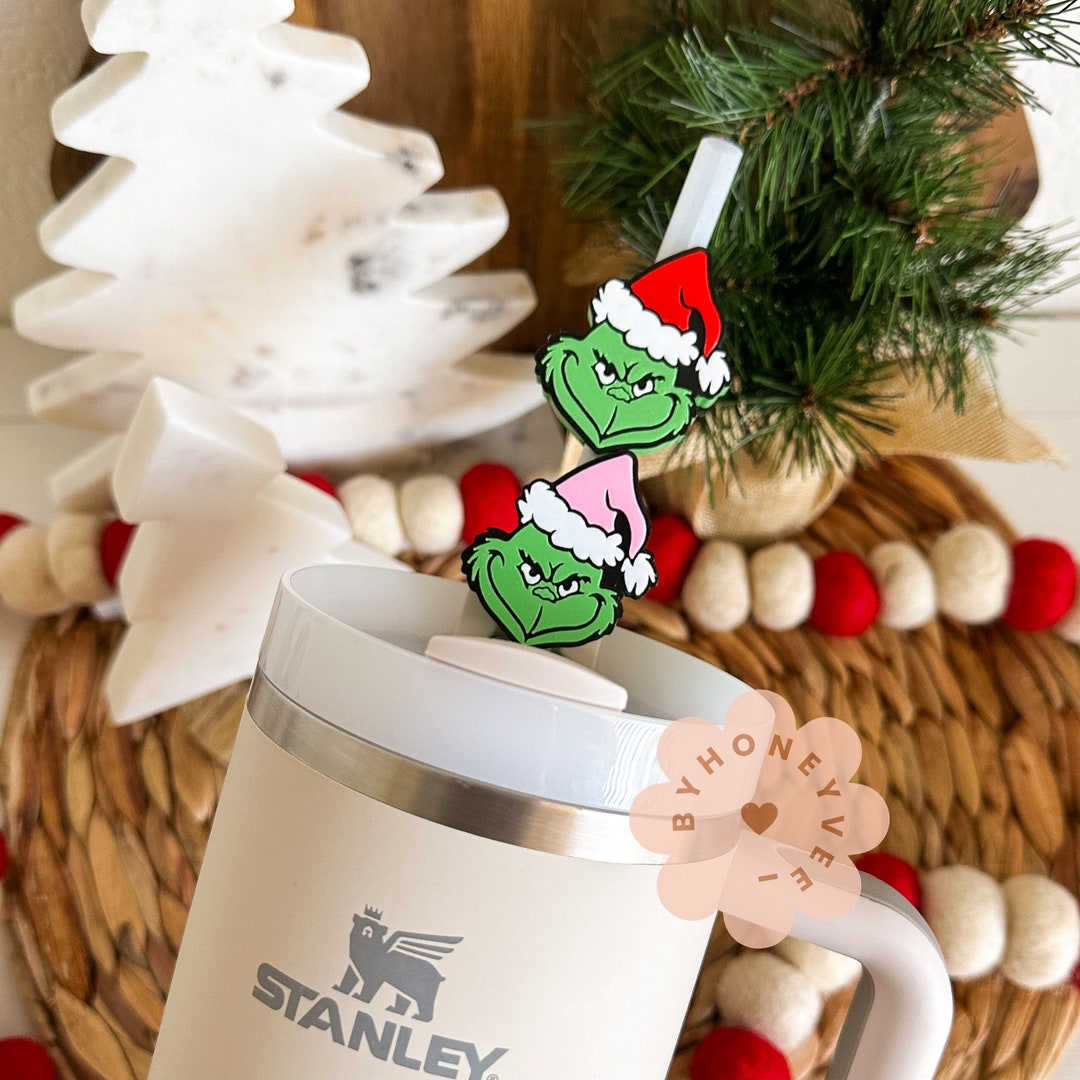 Grinch Straw Topper, Stanley Topper, Starbucks Tumbler Topper, Cute ...