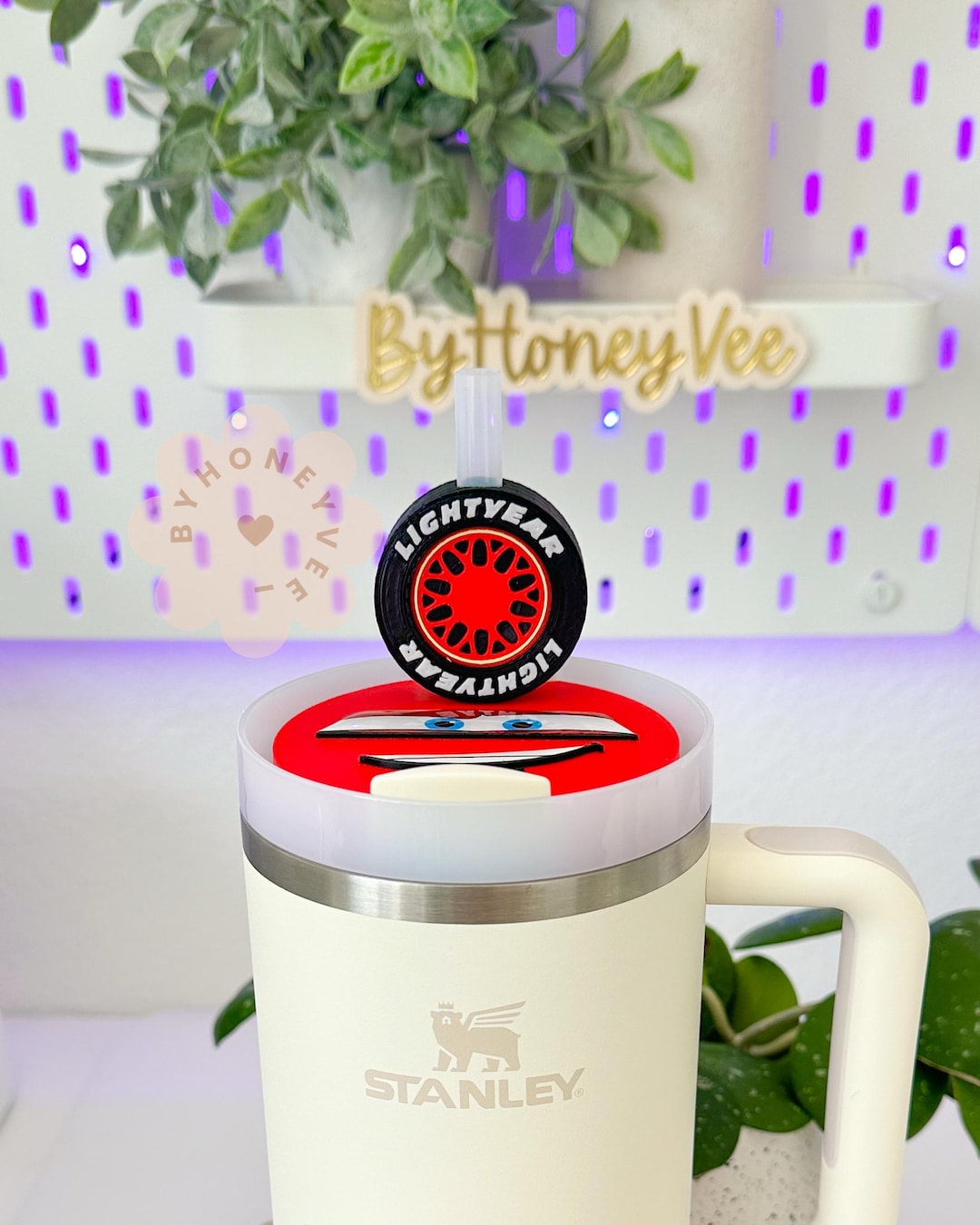 Lightning Mcqueen Lightyear Tire Straw Topper | Cars Inspired Straw ...