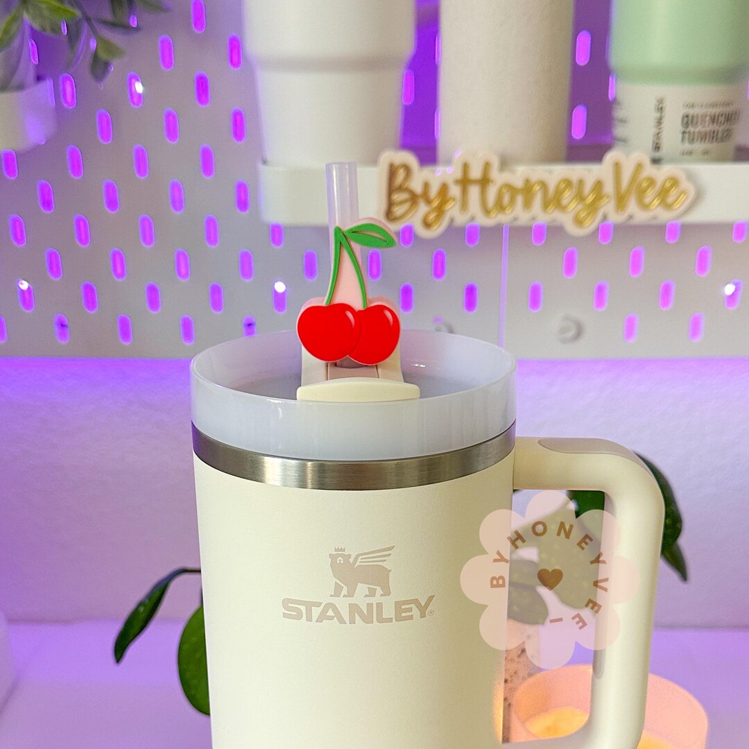 Cherry Straw Topper | 3D Printed Drink Accessory for Standard & Stanley ...