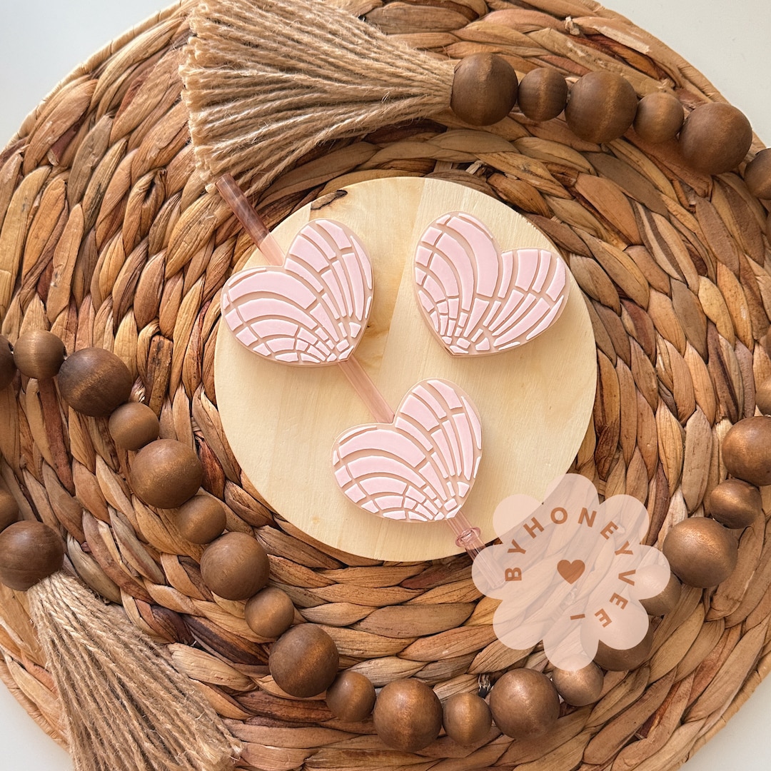 Heart Pan Dulce Concha 3D Strawtopper Stanley Tumbler 16oz - Etsy