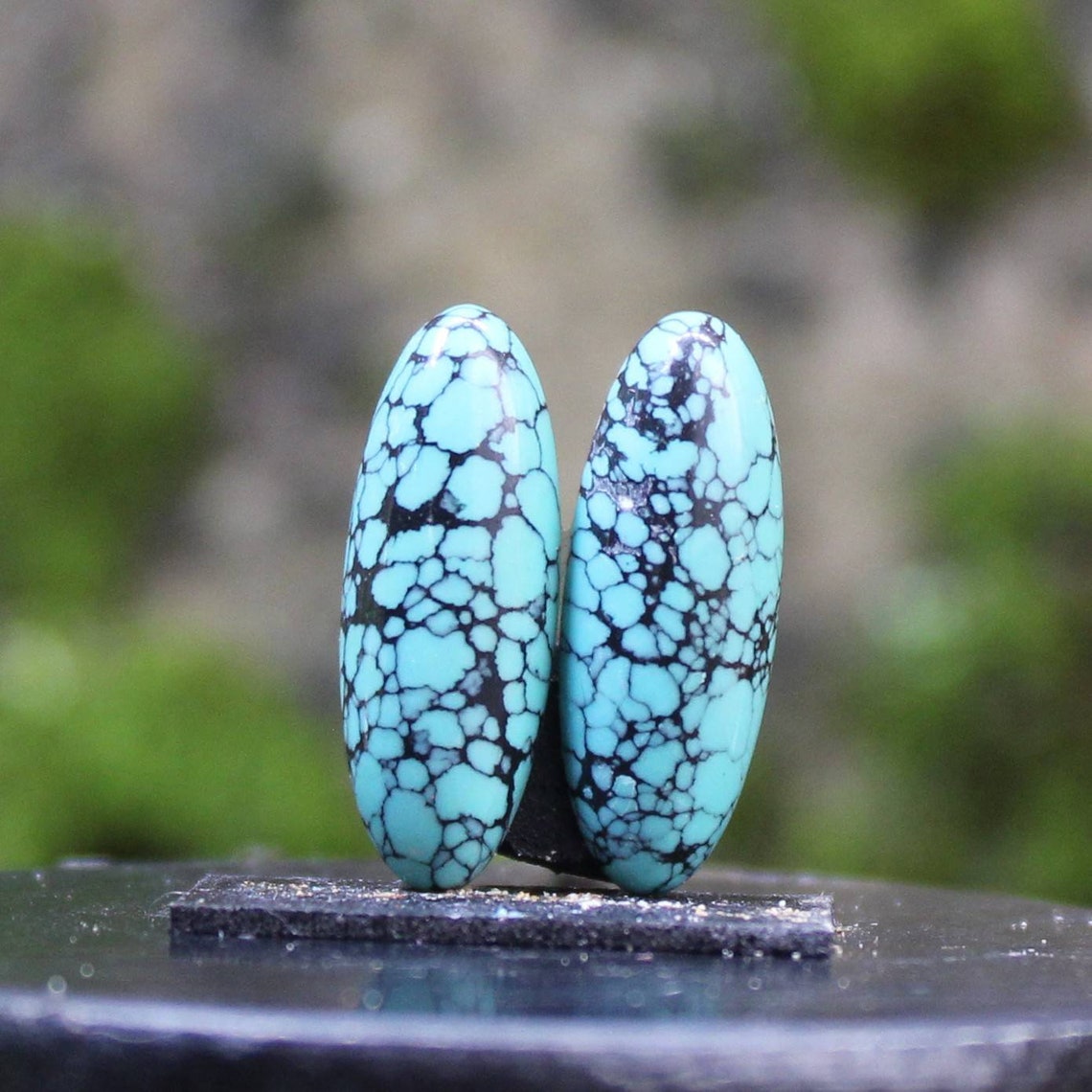 Natural Turquoise Nevada Pair - Etsy
