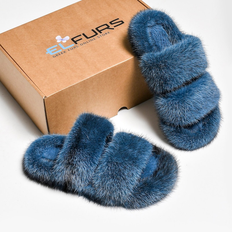 Denim Slippers - Etsy