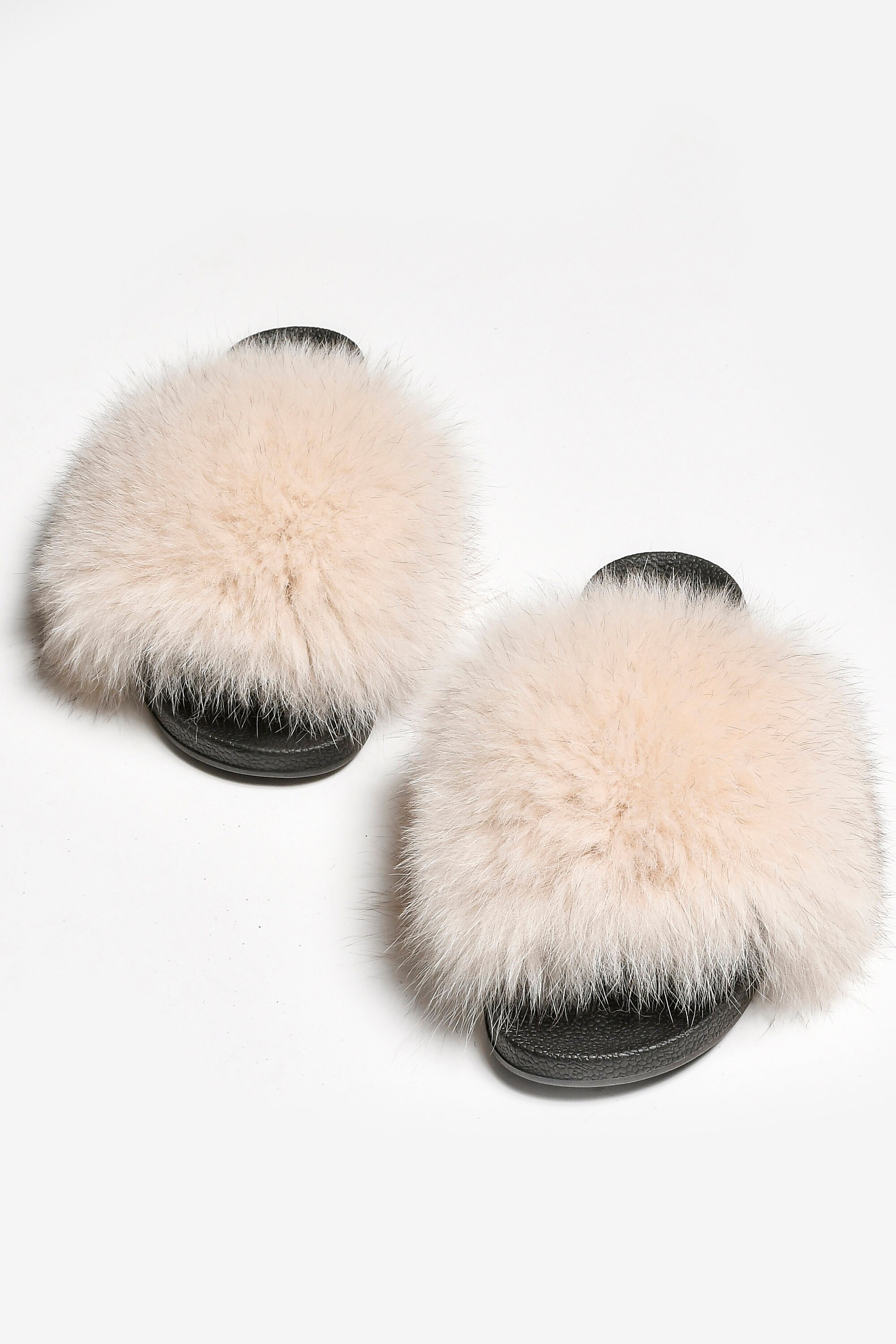 Women's Sliders Low-sole Sliders Pearl Sliders Polar Fox Fur Sliders ...