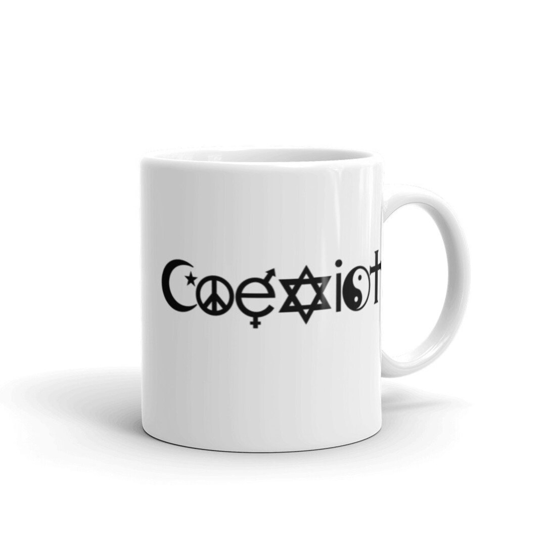 Funny Coffee Mug Coexist - Etsy