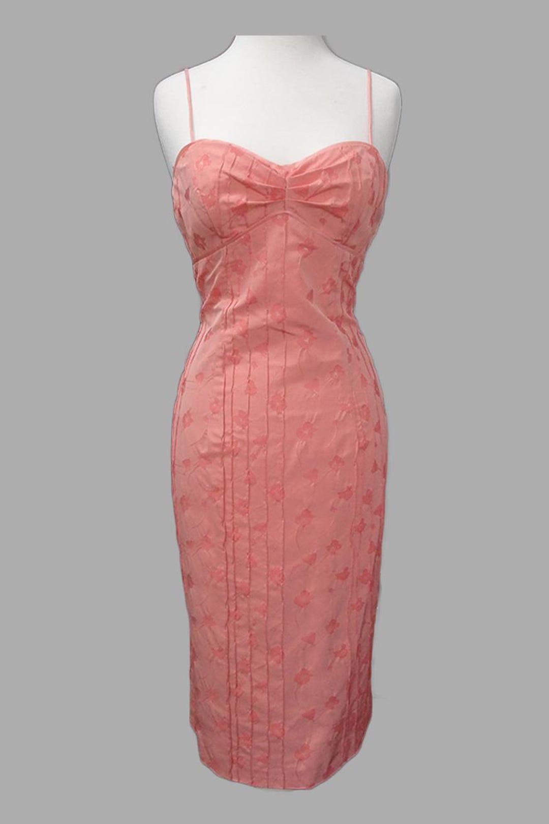 Coral Dress and Jacket, Pink Floral Dress, Spaghetti Strap Dress ...