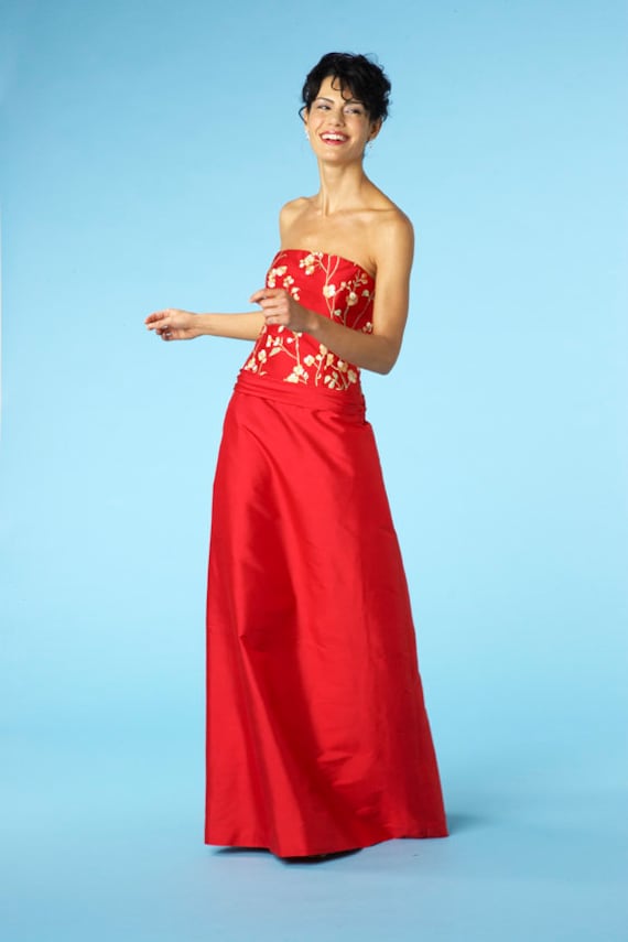 Regency red dress gown - Gem