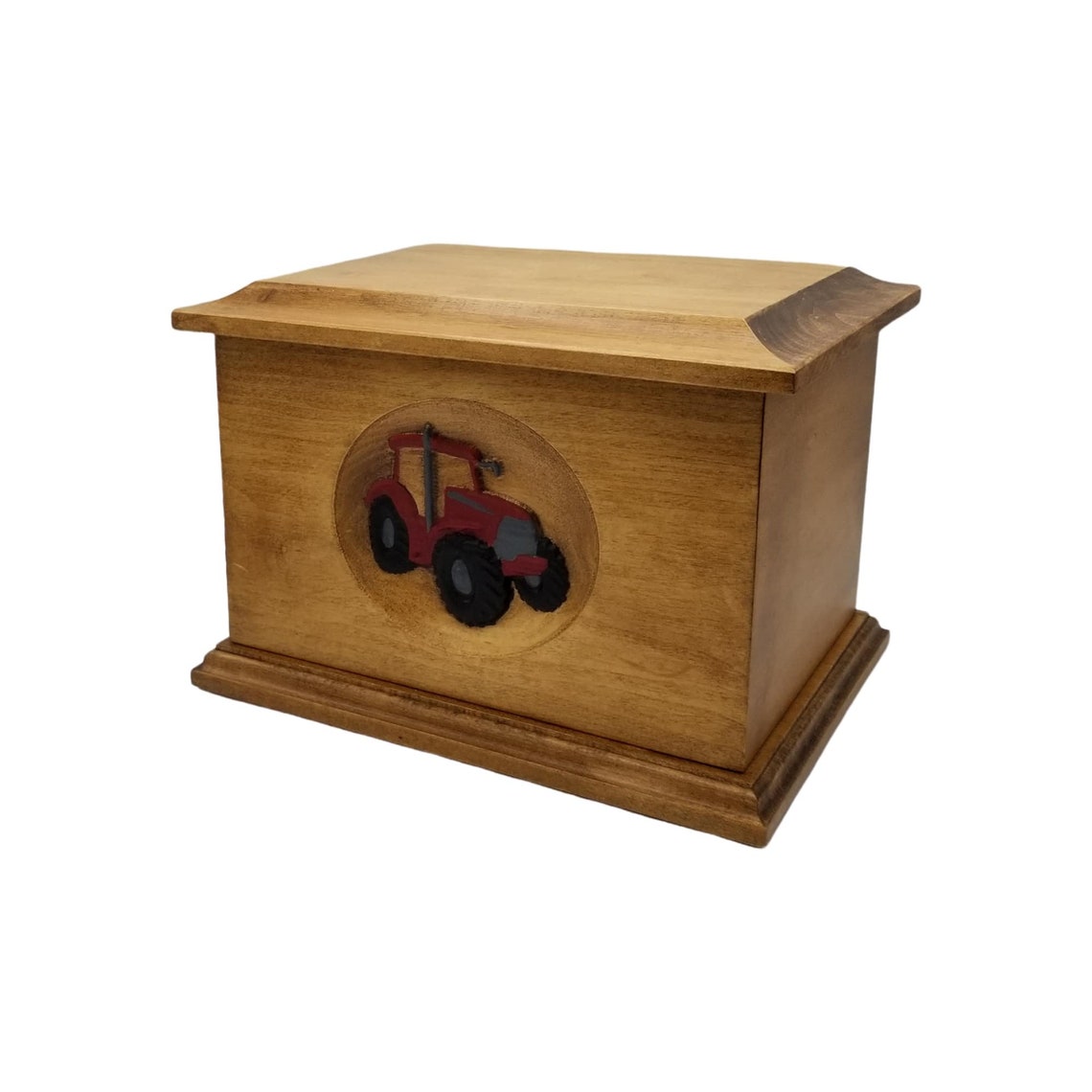 Groton Maple Tractor Urn With a Huguenot Satin Finish Painted Red - Etsy