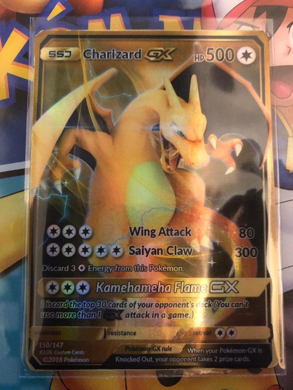 Charizard GX EX Pokemon custom card vmax dynamax dracaufeu | Etsy
