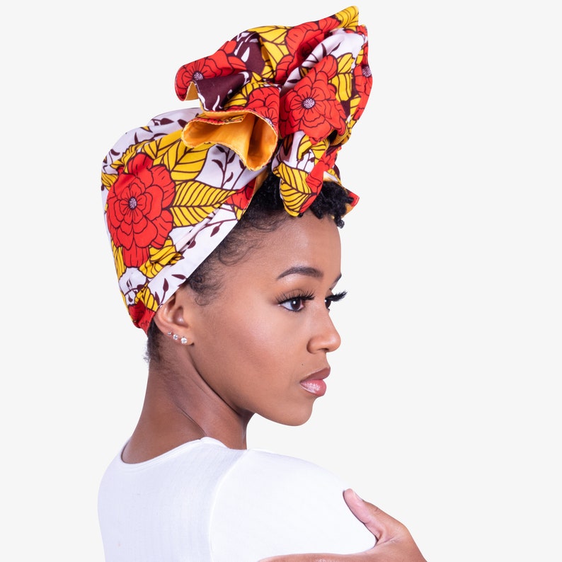 African Head Wrap Head Wraps Women Ankara Headwrap Satin Etsy