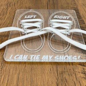 I Can Tie My Shoes Acrylic Learning Board | Shoe Lace Practice | Shoe ...