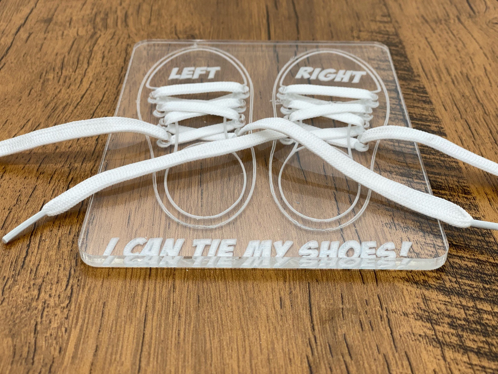 I Can Tie My Shoes Acrylic Learning Board Learning Board - Etsy