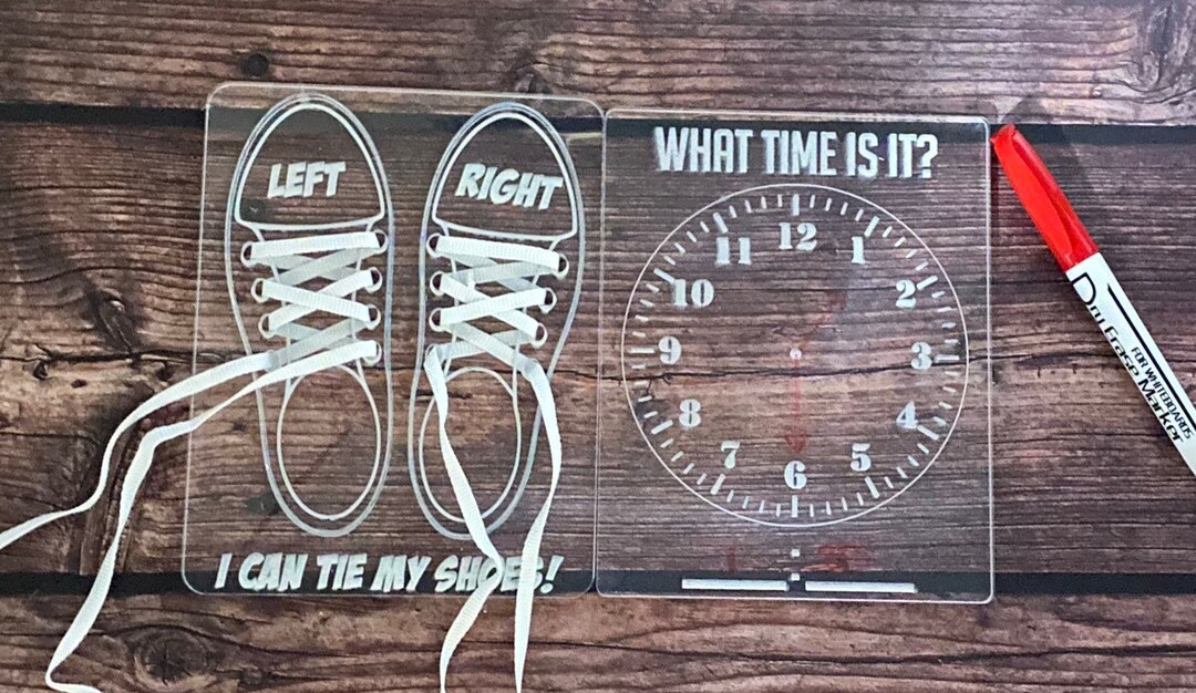 Acrylic Learn to Tell Time Dry Erase Board - Etsy