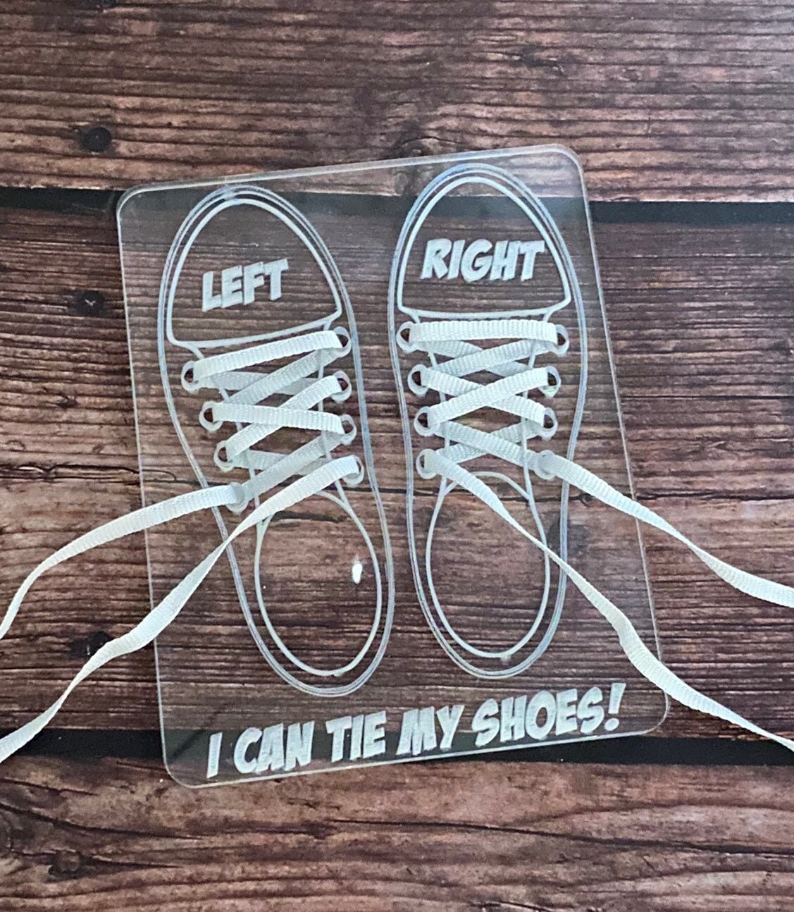 I Can Tie My Shoes Acrylic Learning Board | Shoe Lace Practice | Shoe ...