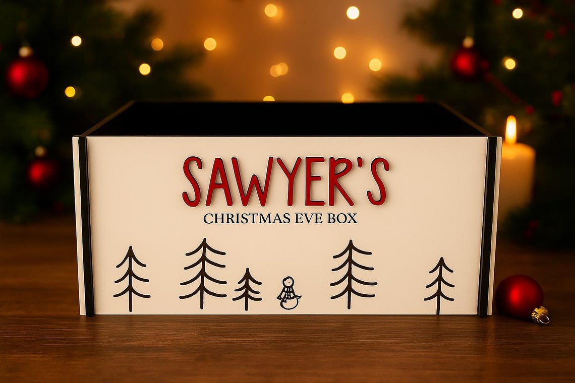 Custom Christmas Eve Box for Kids – Personalized Holiday Keepsake Box ...