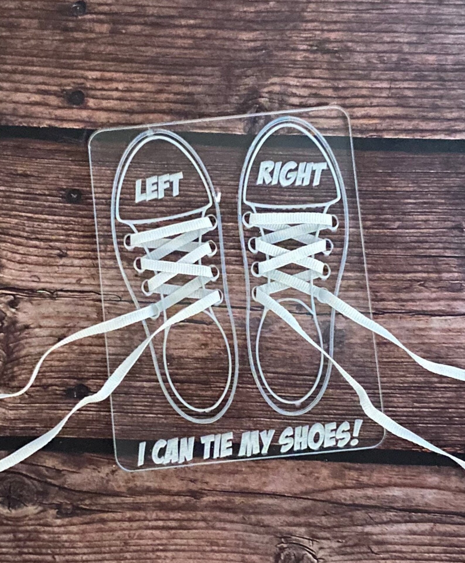 I Can Tie My Shoes Acrylic Learning Board Learning Board - Etsy