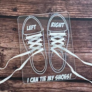 I Can Tie My Shoes Acrylic Learning Board | Shoe Lace Practice | Shoe ...