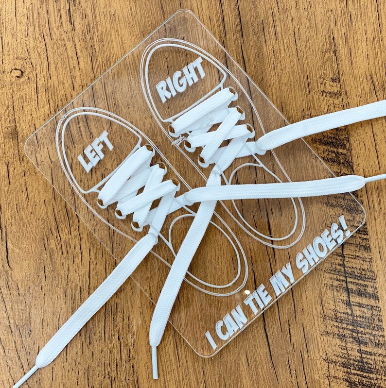 I Can Tie My Shoes Acrylic Learning Board | Shoe Lace Practice | Shoe ...