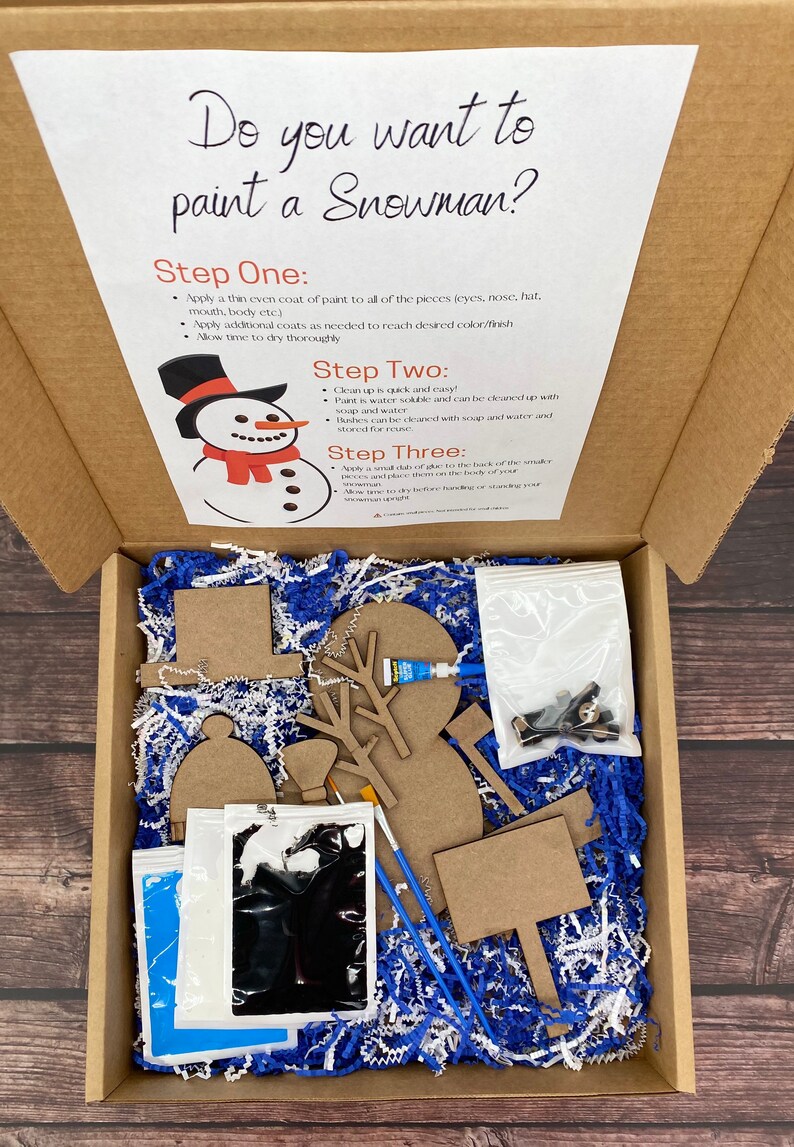 DIY Snowman Paint Kit Winter Craft Kit Fun Kids Craft Christmas Craft ...