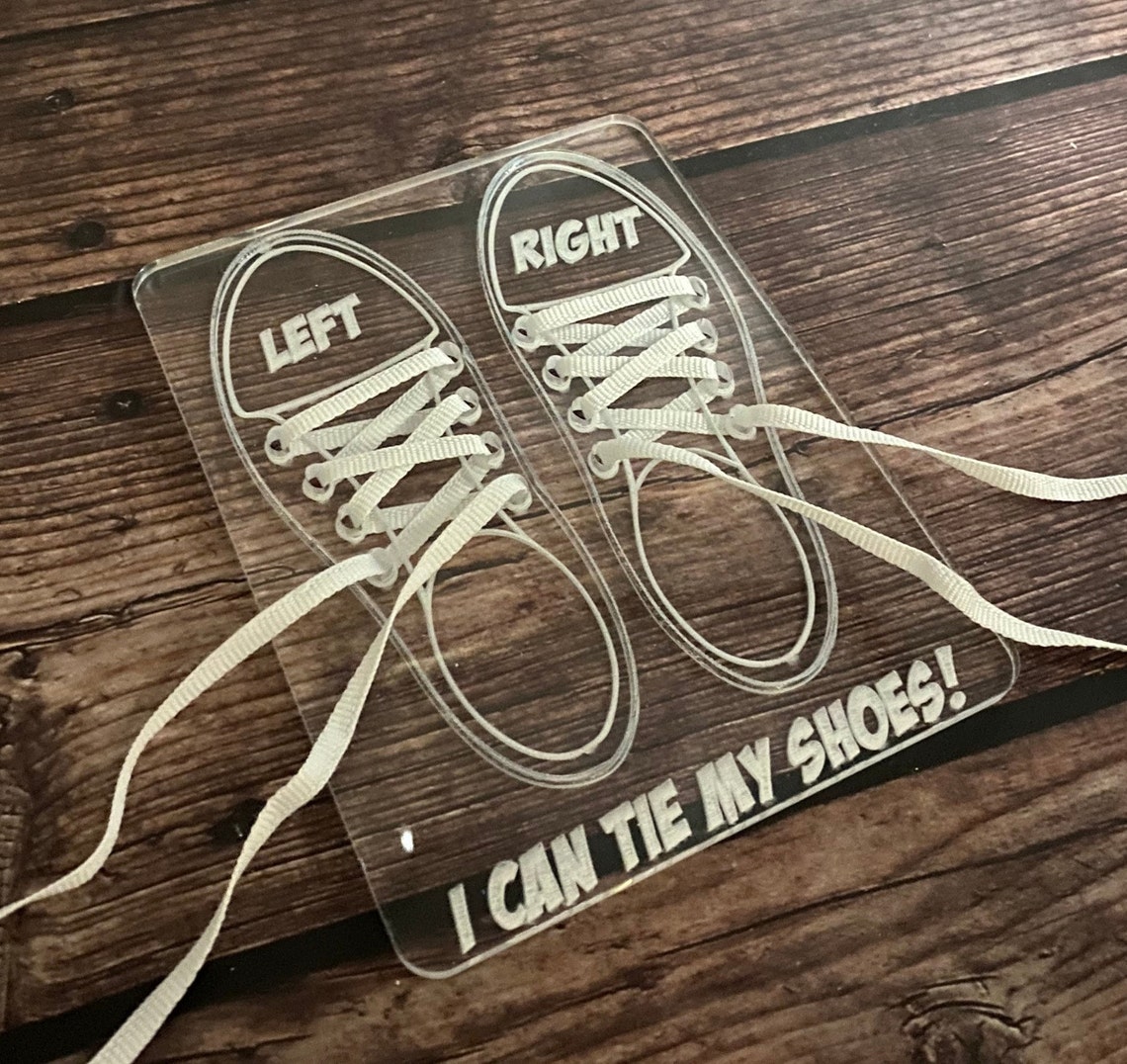 I Can Tie My Shoes Acrylic Learning Board Learning Board - Etsy