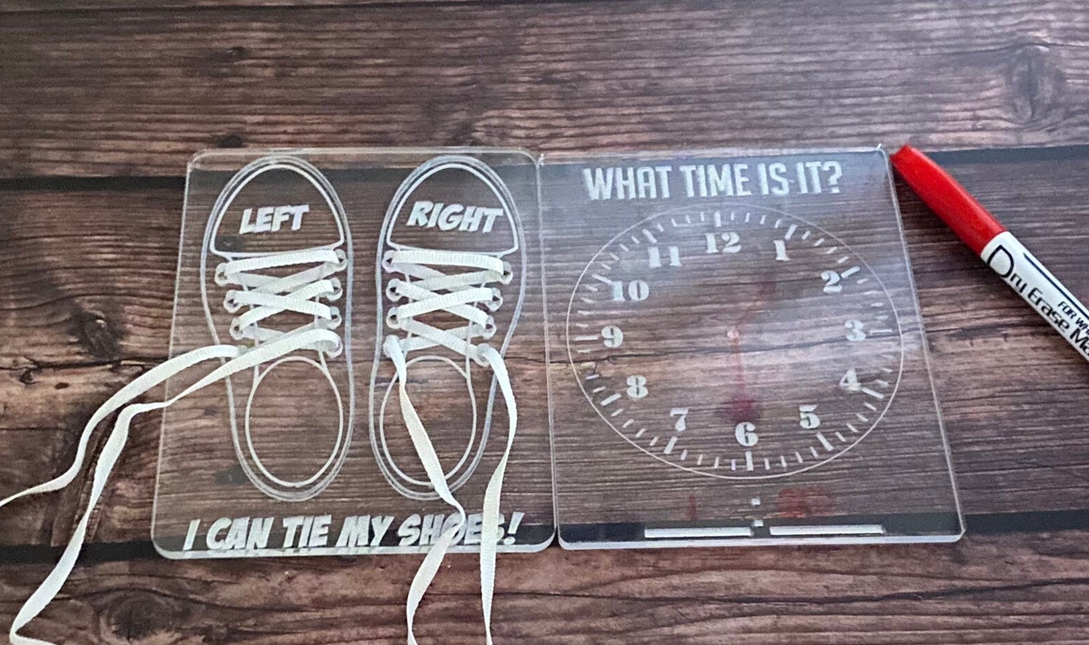 I Can Tie My Shoes Acrylic Learning Board Learning Board - Etsy