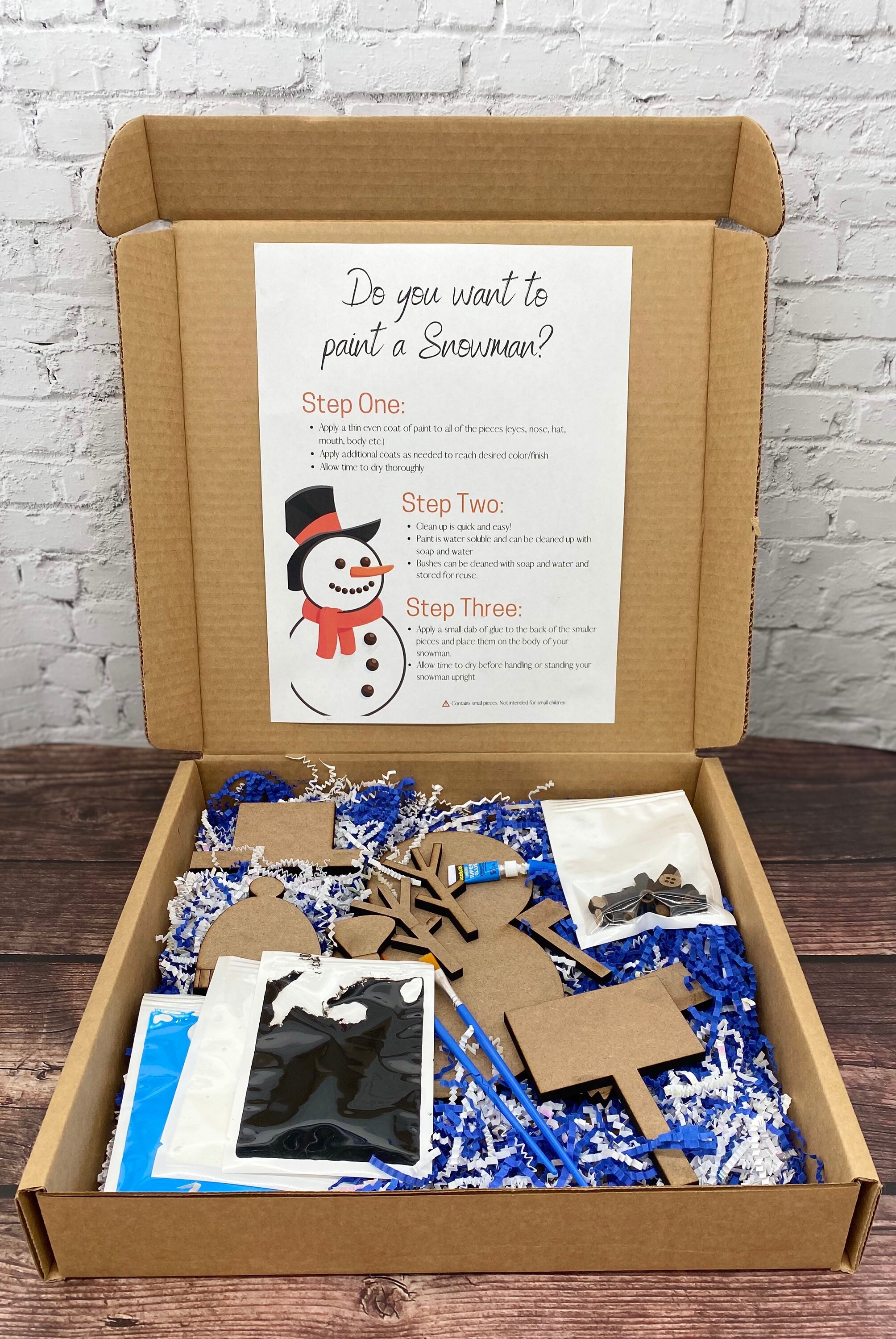 DIY Snowman Paint Kit Winter Craft Kit Fun Kids Craft Christmas Craft ...