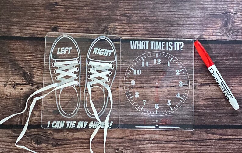 I Can Tie My Shoes Acrylic Learning Board | Shoe Lace Practice | Shoe ...