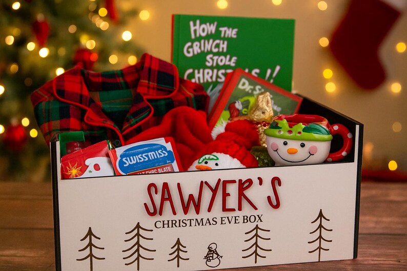 Custom Christmas Eve Box for Kids – Personalized Holiday Keepsake Box ...