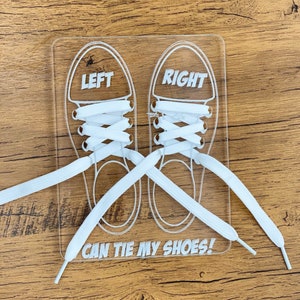 I Can Tie My Shoes Acrylic Learning Board | Shoe Lace Practice | Shoe ...