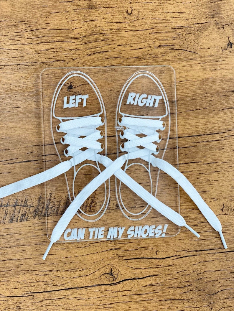 I Can Tie My Shoes Acrylic Learning Board Learning Board - Etsy
