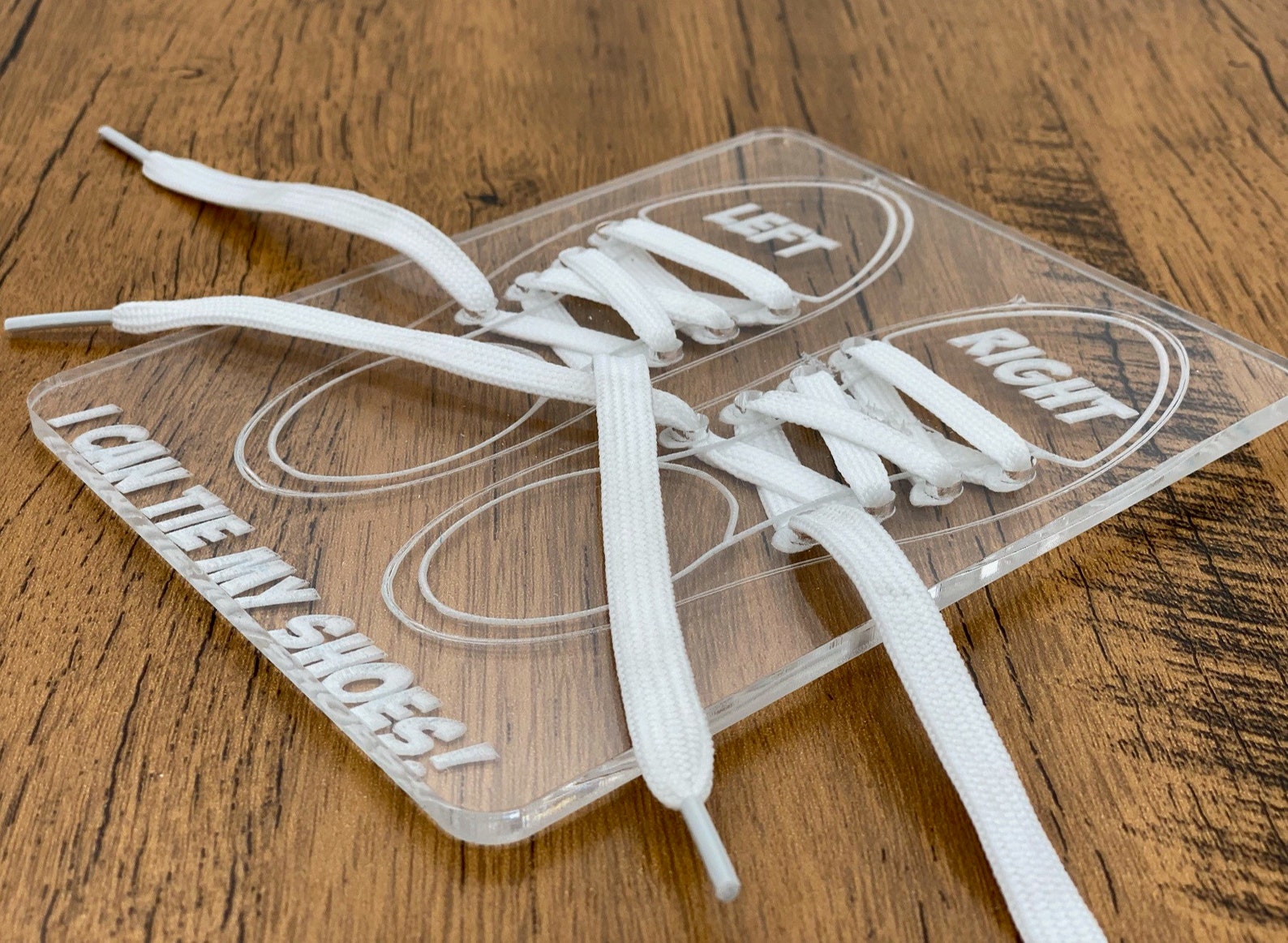 I Can Tie My Shoes Acrylic Learning Board Learning Board - Etsy