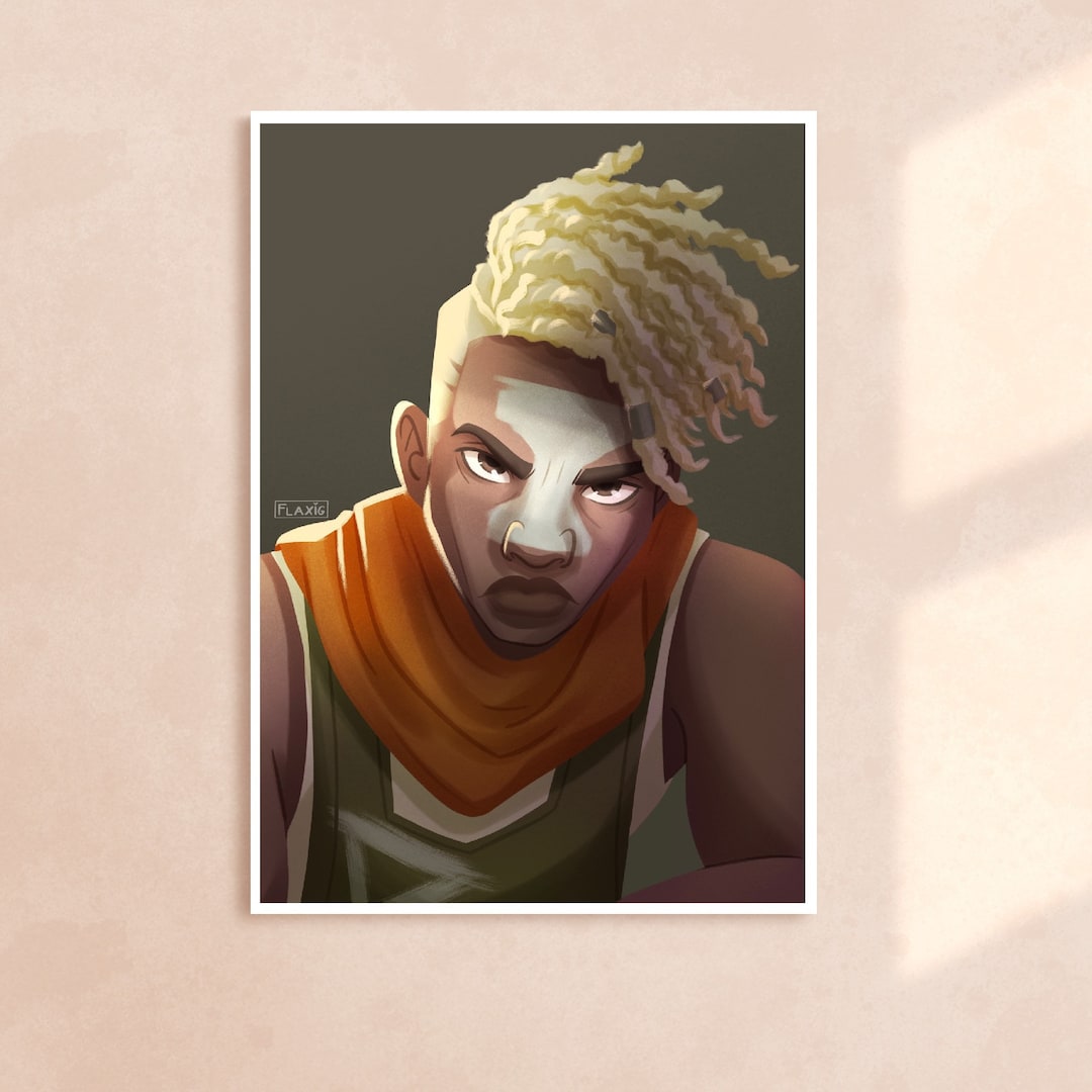 Art Print, Ekko League of Legends, Wall Art, Portrait Drawing, Gaming ...