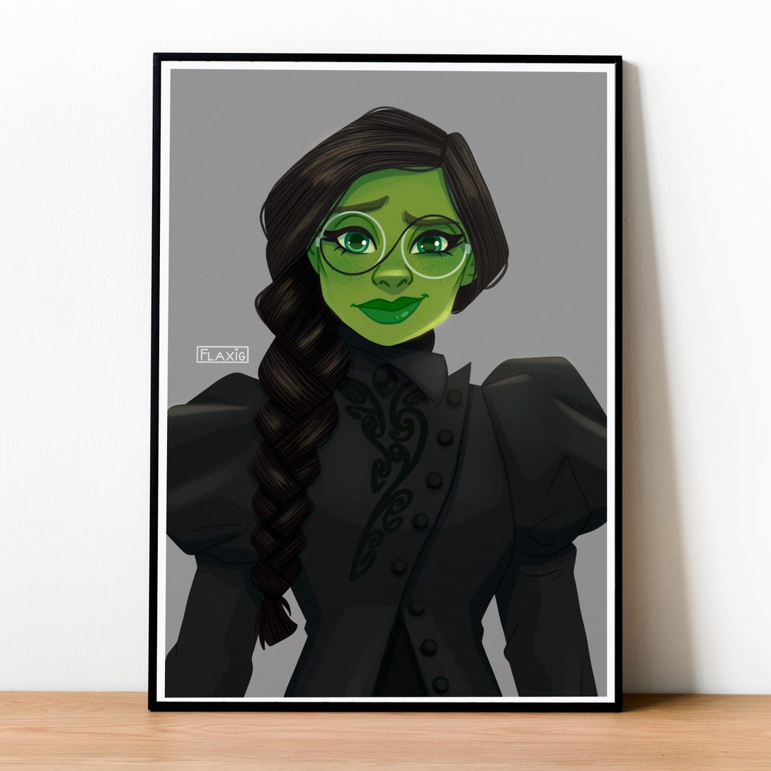Art Print, Elphaba, Wall Art, Portrait Drawing, Gallery Picture ...
