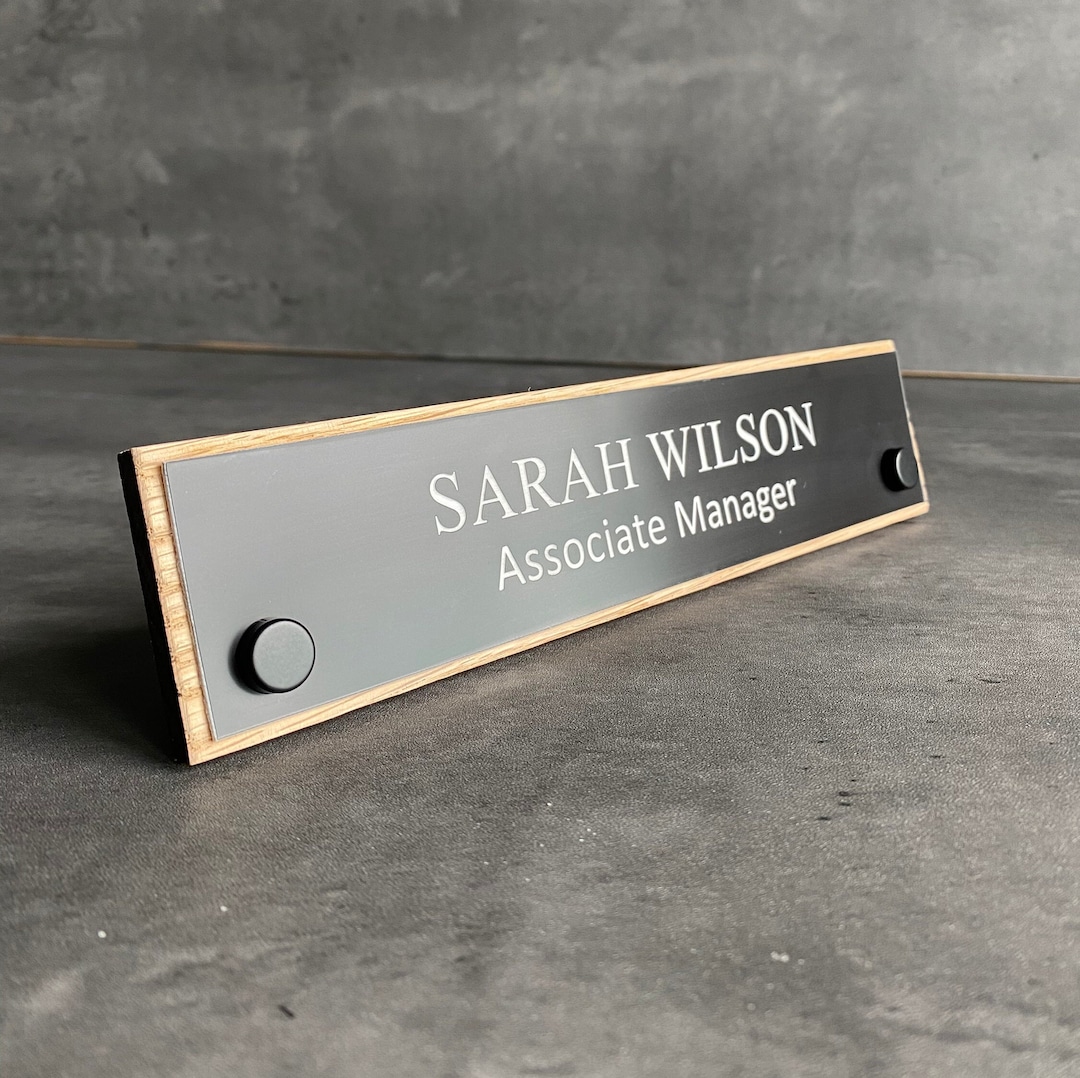 Desk Name Plate, Desk Name Plaque, Office Name Plate - Etsy