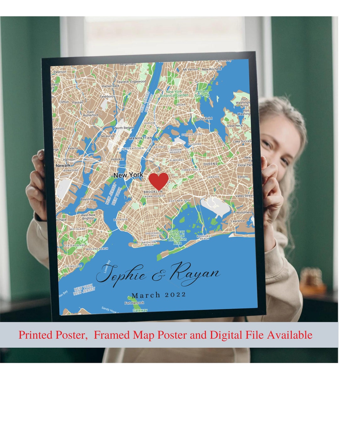 Personalized Gift for A Couple | Custom Location Map Gift | Wedding ...