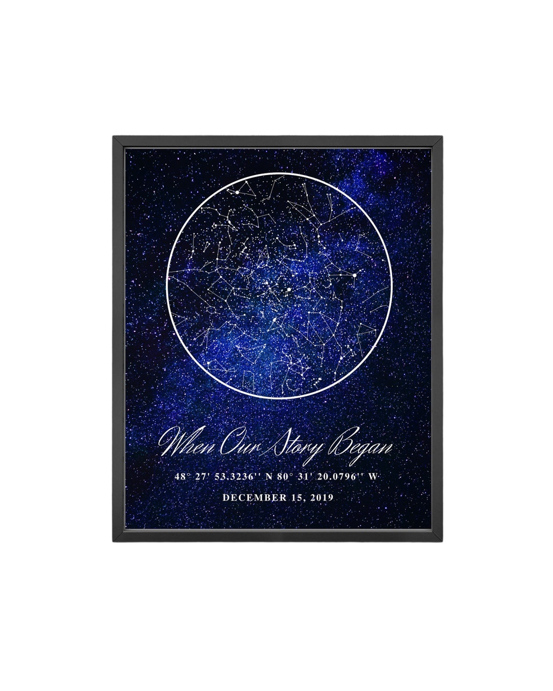 Star Map Anniversary Gift Engagement Gift Gift for a Couple Gift for ...