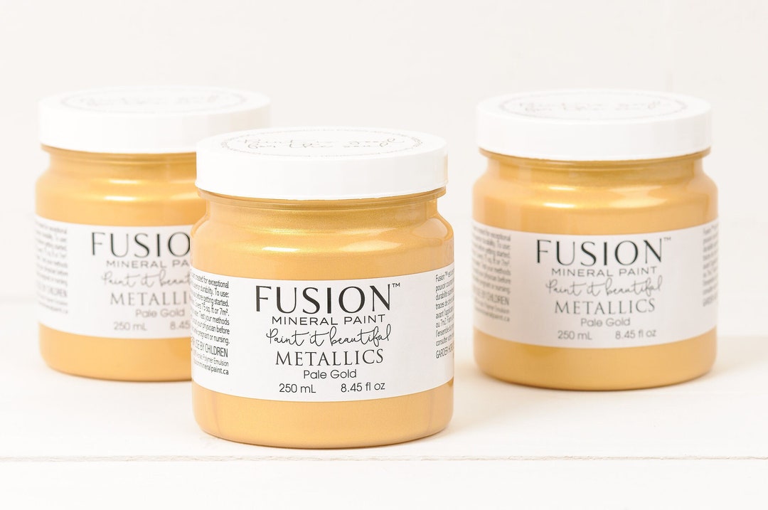Fusion Mineral Paint Metallic Pale Gold 8.45oz - Etsy