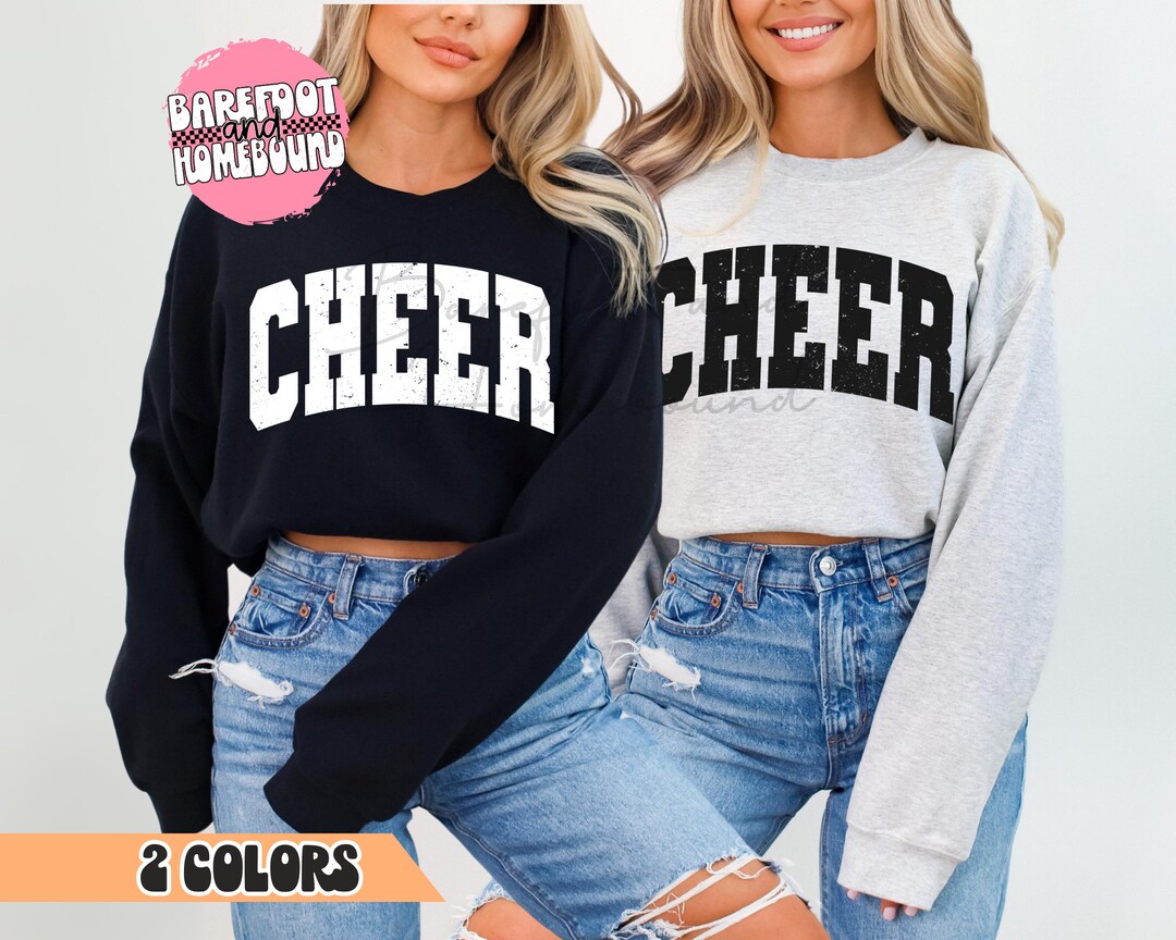 Varsity Font Cheer Png, Distressed Cheerleading Squad PNG, School ...