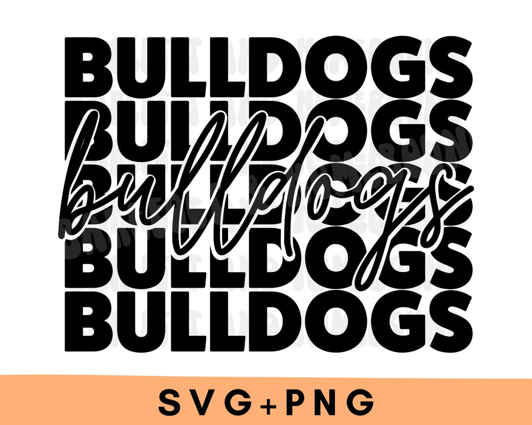Bulldogs SVG Bulldogs PNG Bulldogs Mascot SVG Cursive - Etsy