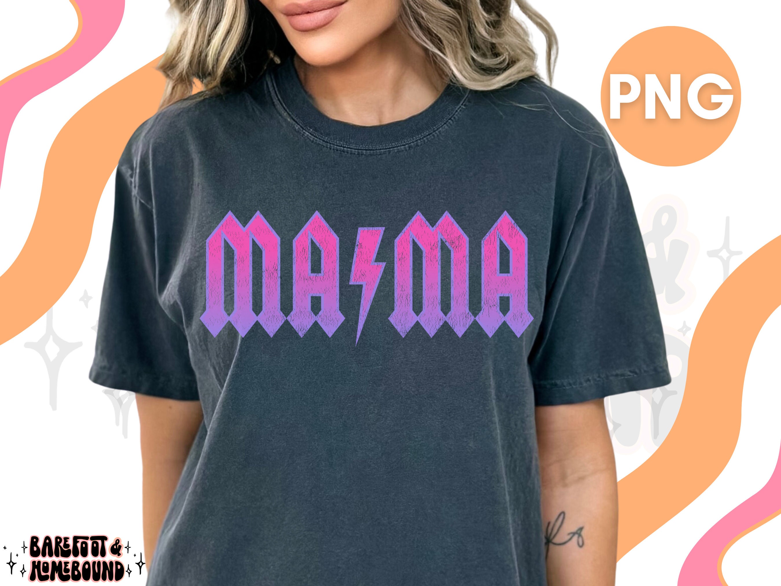 Rock Mama PNG Concert Png Trendy Mom Life Digital File - Etsy