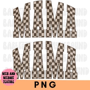 Neutral Checkered Mama PNG, Varsity Checkered Mama, Trendy Mom Life ...