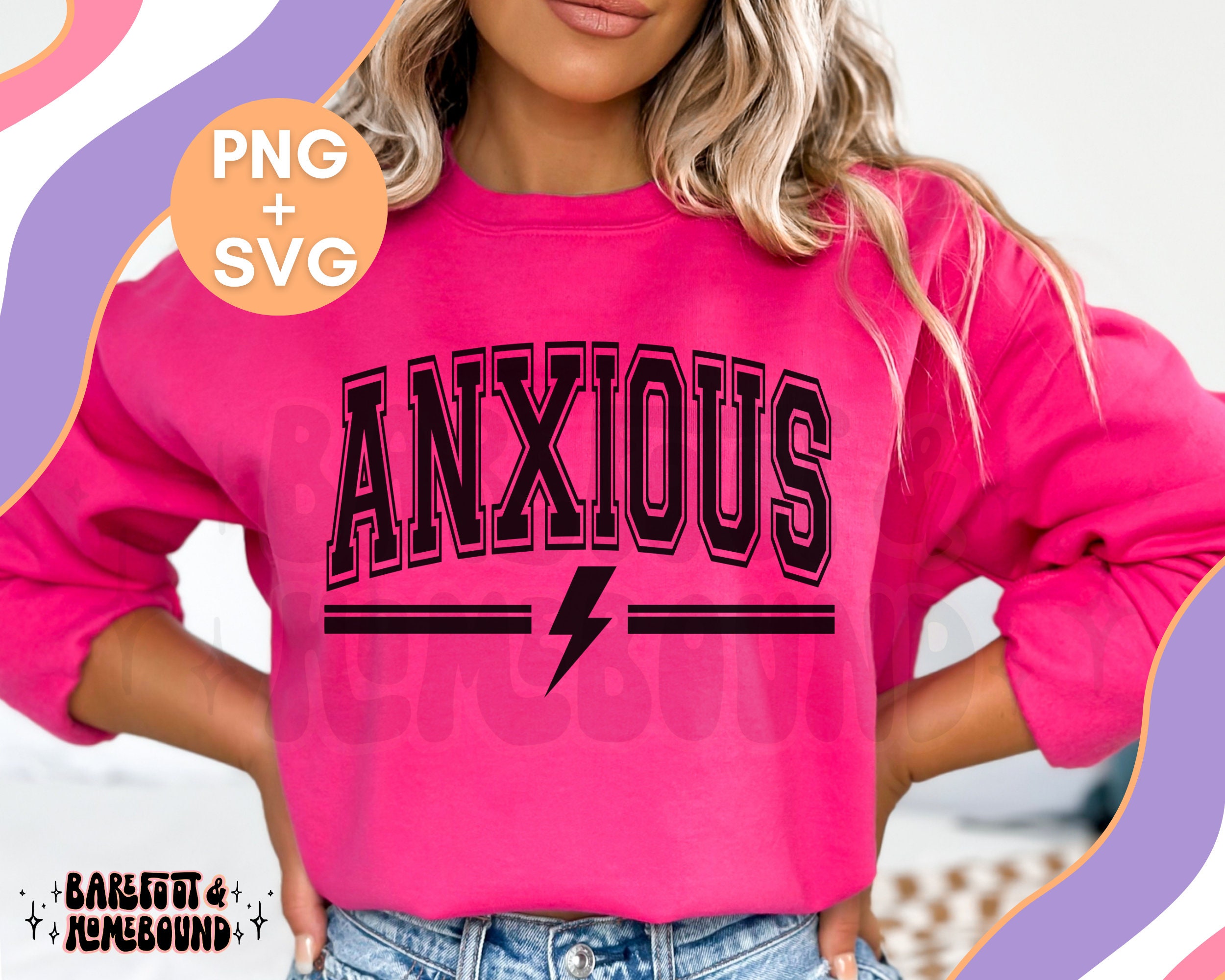 Anxiety SVG Anxious SVG Anxiety Png Anxiety Svg Collegiate - Etsy Australia