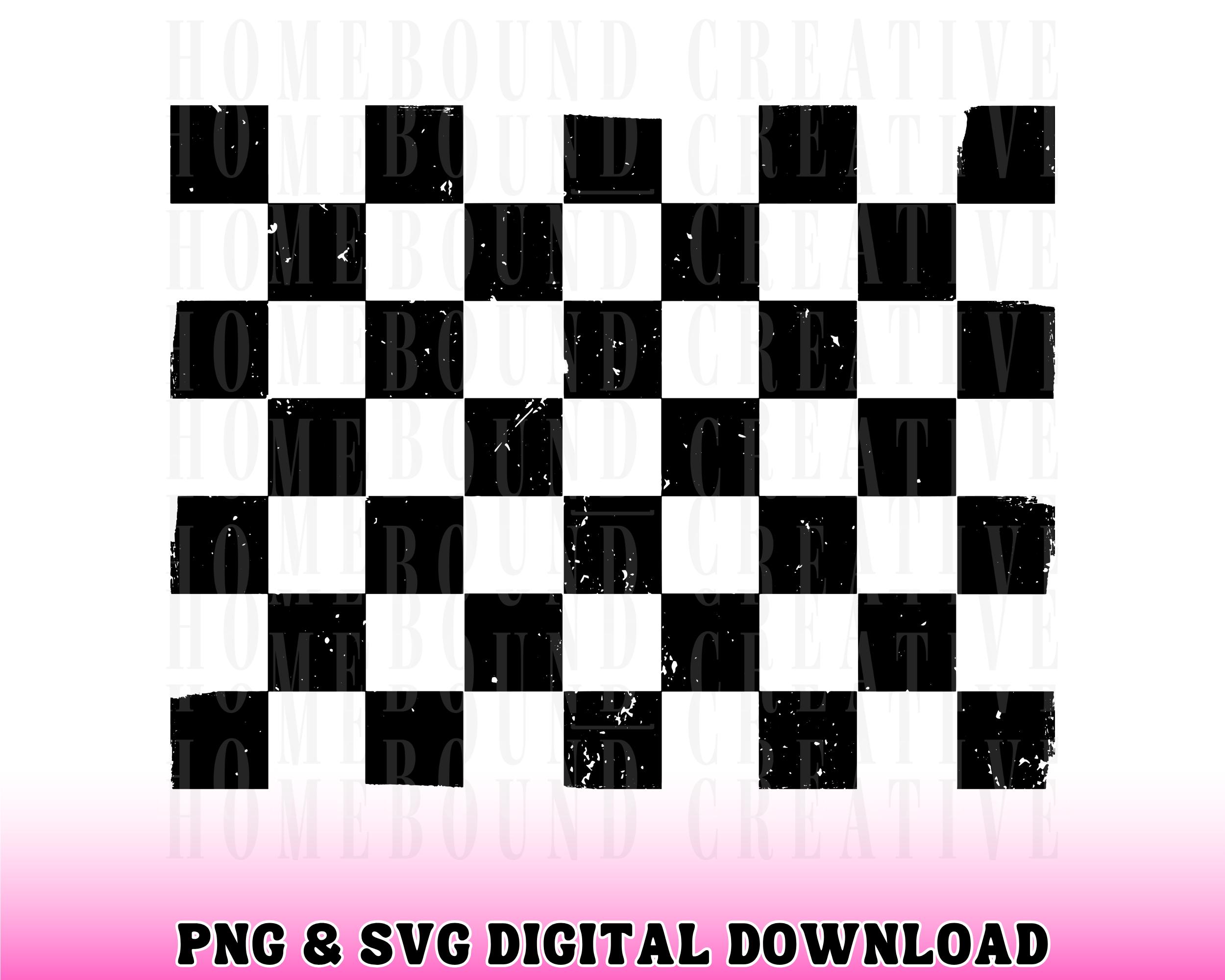 Grunge Checkered Pattern: Retro Clipart (SVG, PNG) - Etsy