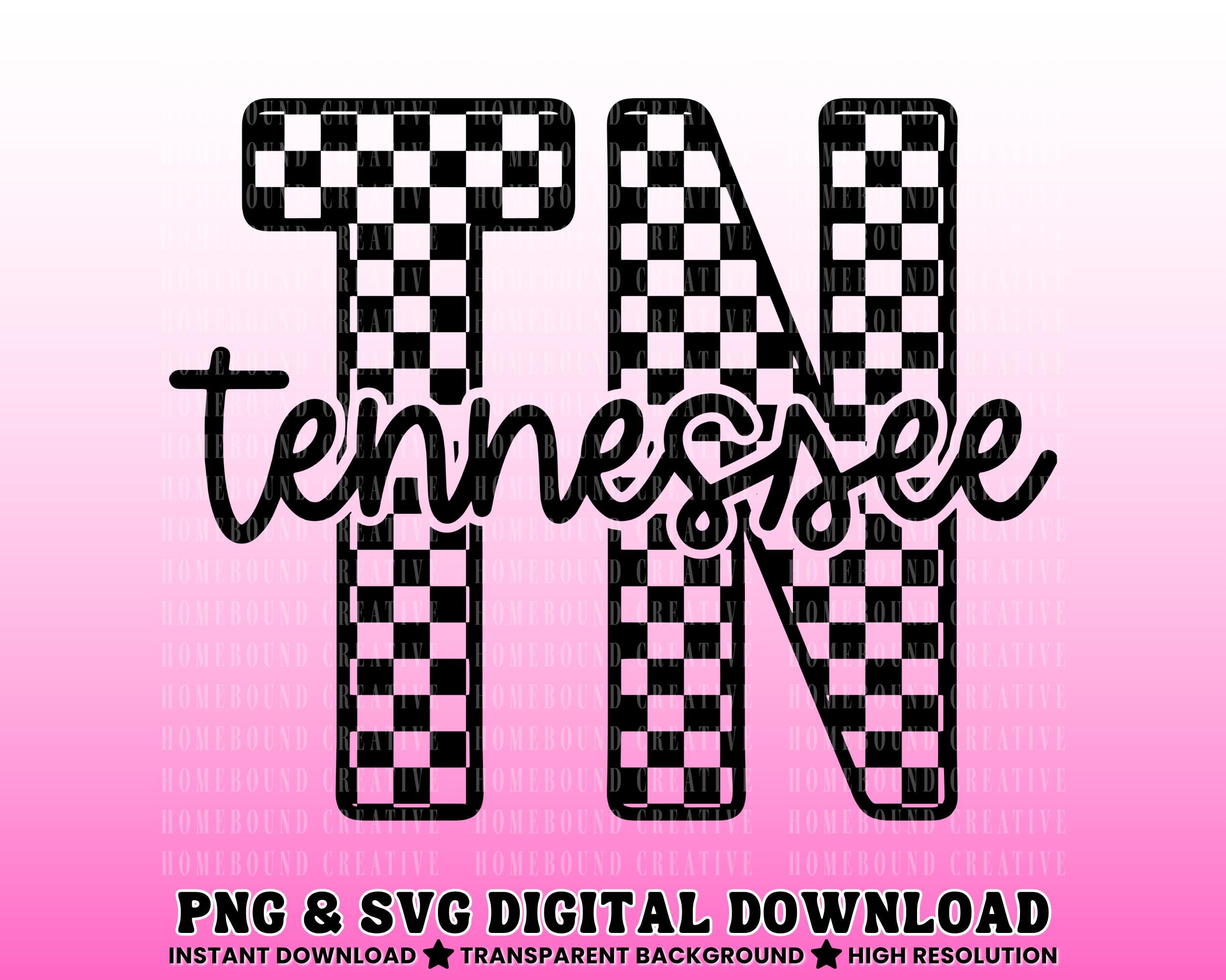 Tennessee TN PNG SVG, Checkered State Graphic, Retro Shirt Design ...