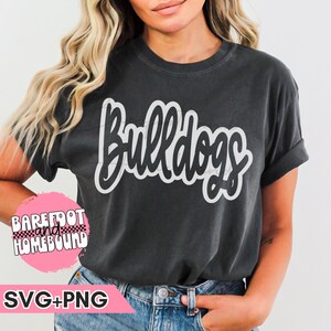 Cursive Bulldogs SVG, Retro Bulldogs Mascot PNG, School Mascot SVG ...