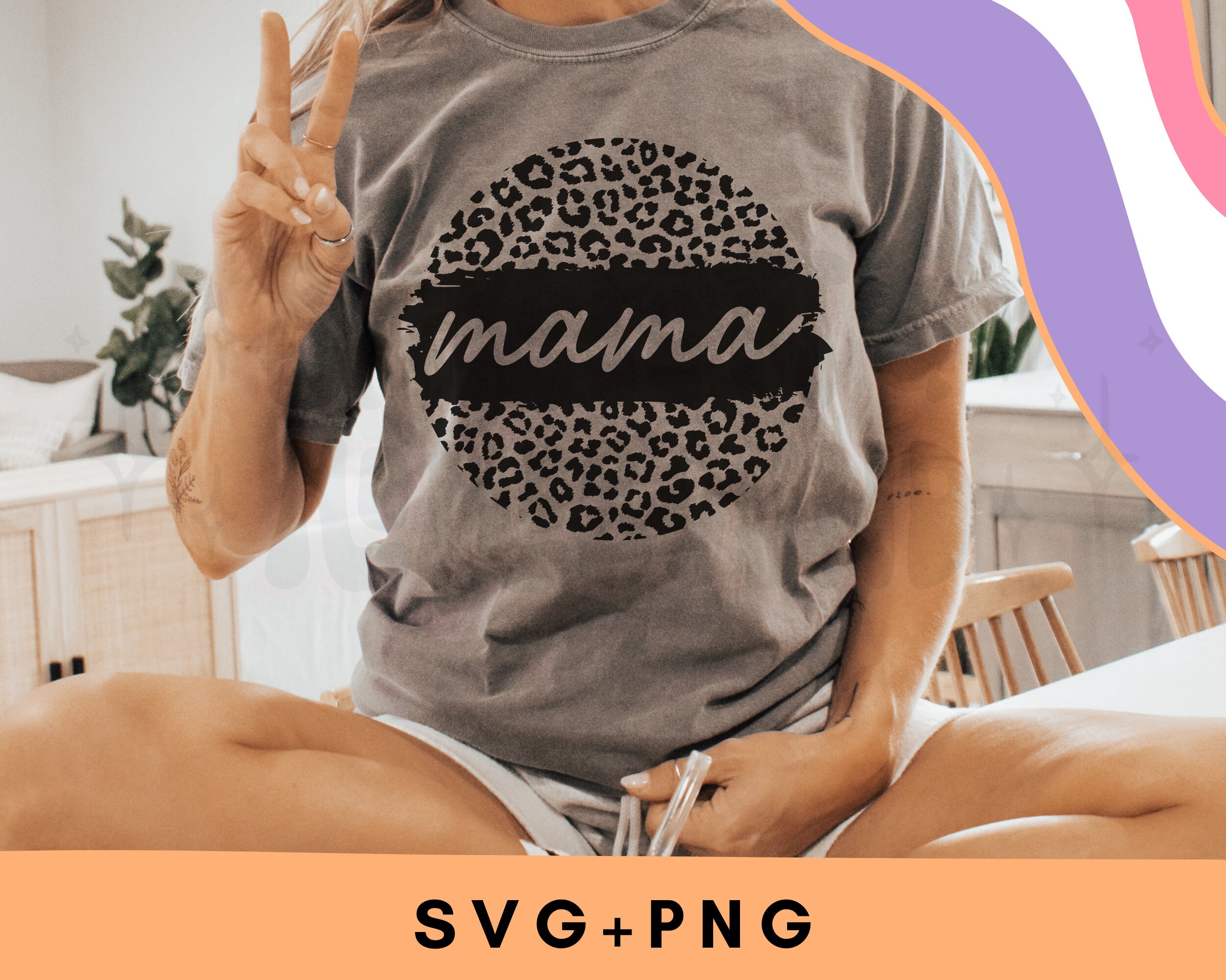 Leopard Print Mama SVG Mama Design PNG Trendy Mom Digital - Etsy