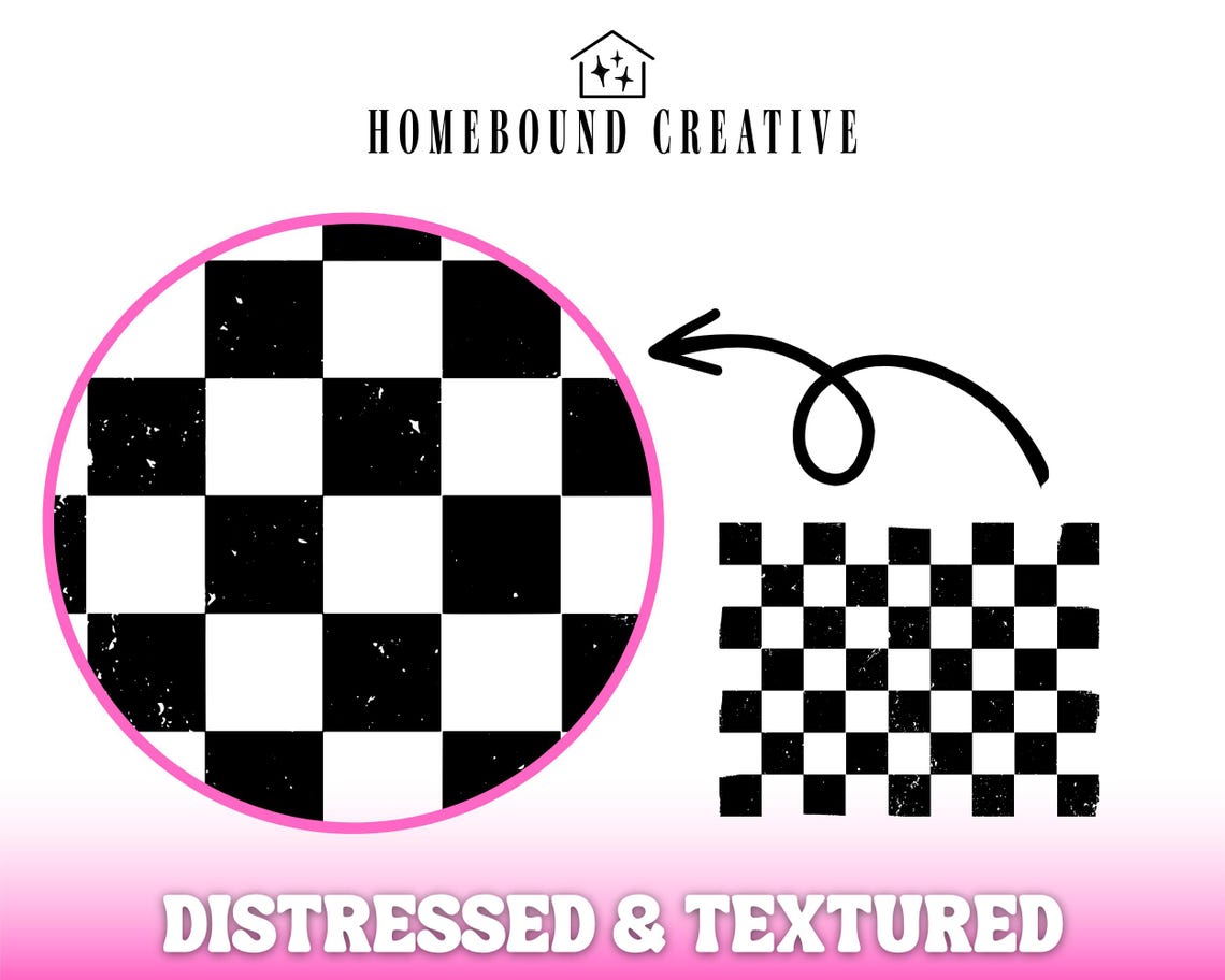 Grunge Checkered Pattern: Retro Clipart (SVG, PNG) - Etsy