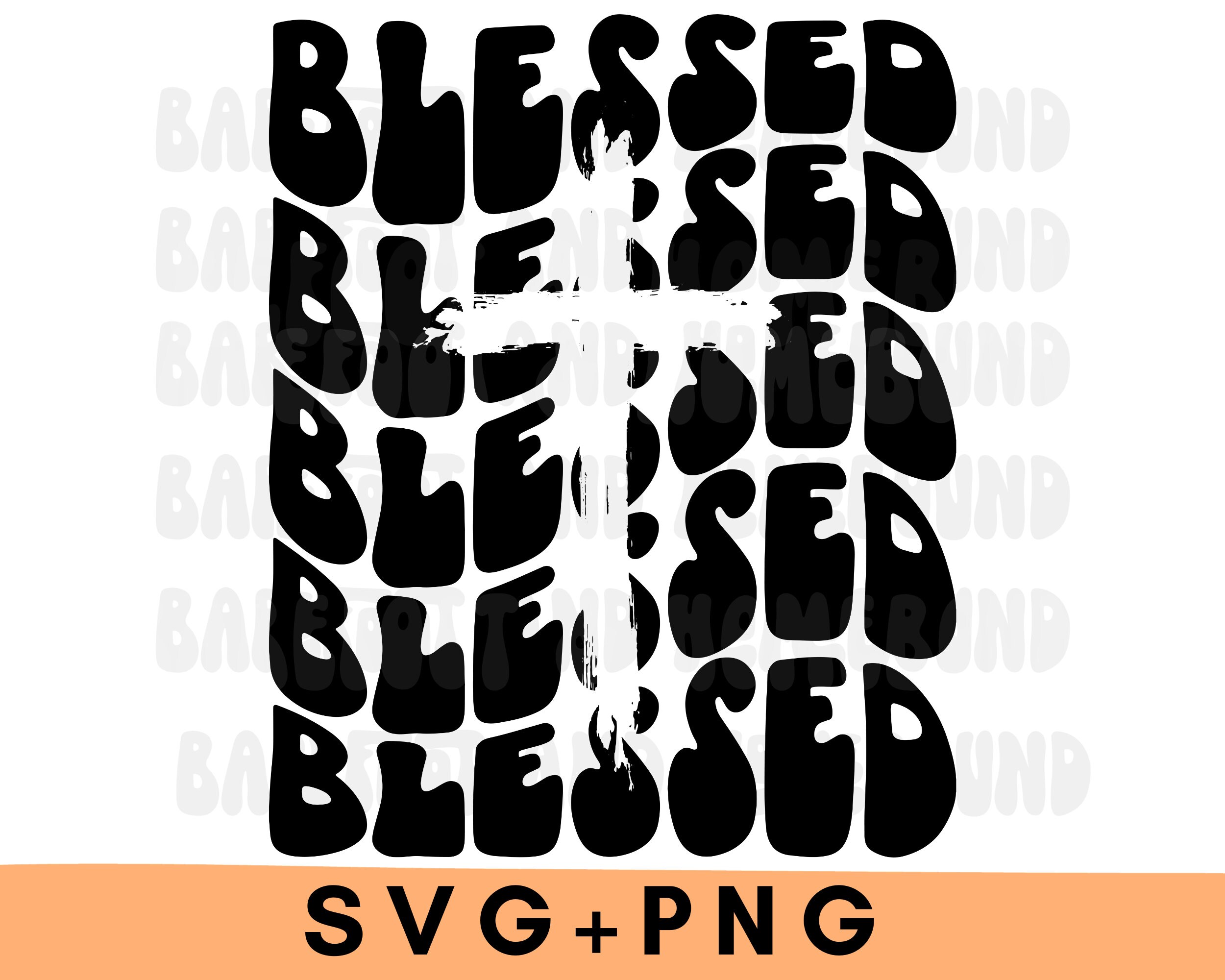 Retro Wavy Blessed SVG Retro Blessed Png Wavy Font Faith - Etsy