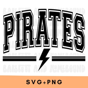 Varsity Pirates SVG, Pirates PNG, Pirates Mascot SVG, Trendy Pirates ...